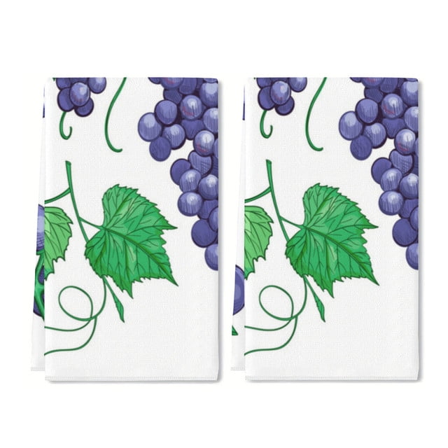 Yjiankangz Towels Sketch Grape Bunches With Leaves Vintage Kitchen ...