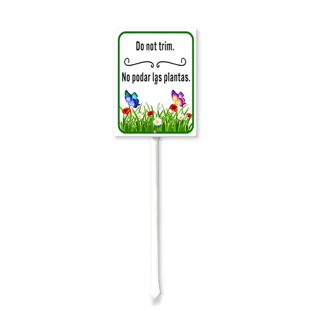 Yjiankangz Do Not Trim No Podar As Plantas Sign with Stake Metal Yard ...