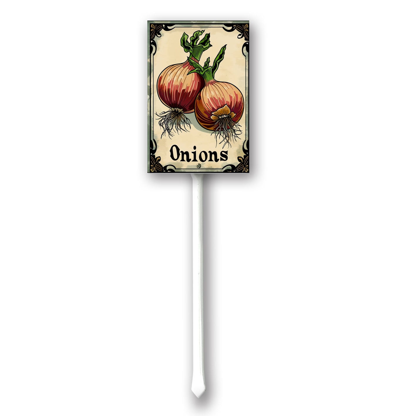 Yjiankangz Vegetable Garden Onions Yard Sign Label With Stake Plant ...