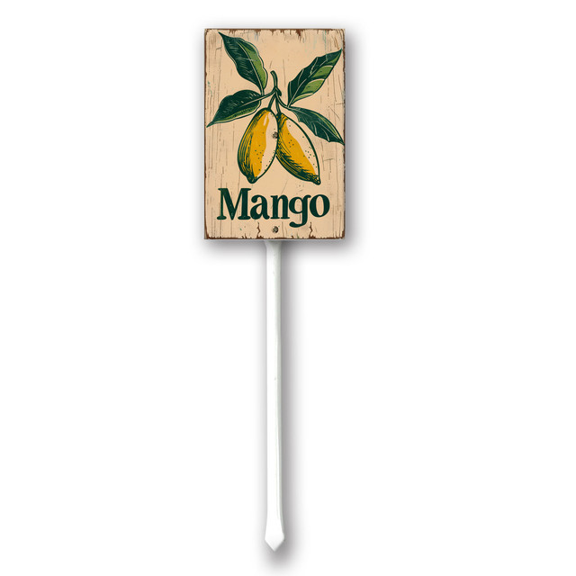 Yjiankangz Vintage Aluminum Mango Fruit Signs Yard Sign With Stake For ...