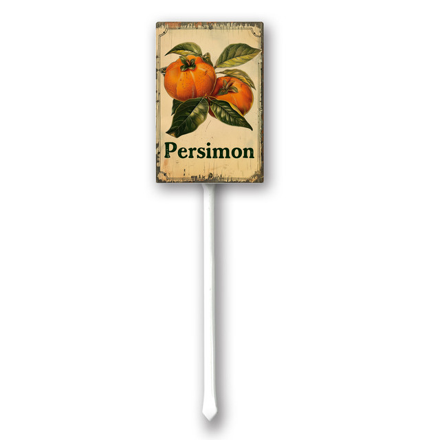 Yjiankangz Vintage Fruit Persimmon Yard Sign With Stake 12.8" For ...