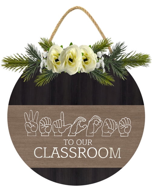 Yjiankangz Welcome To Our Classroom Sign Language Welcome Sign Sign for ...