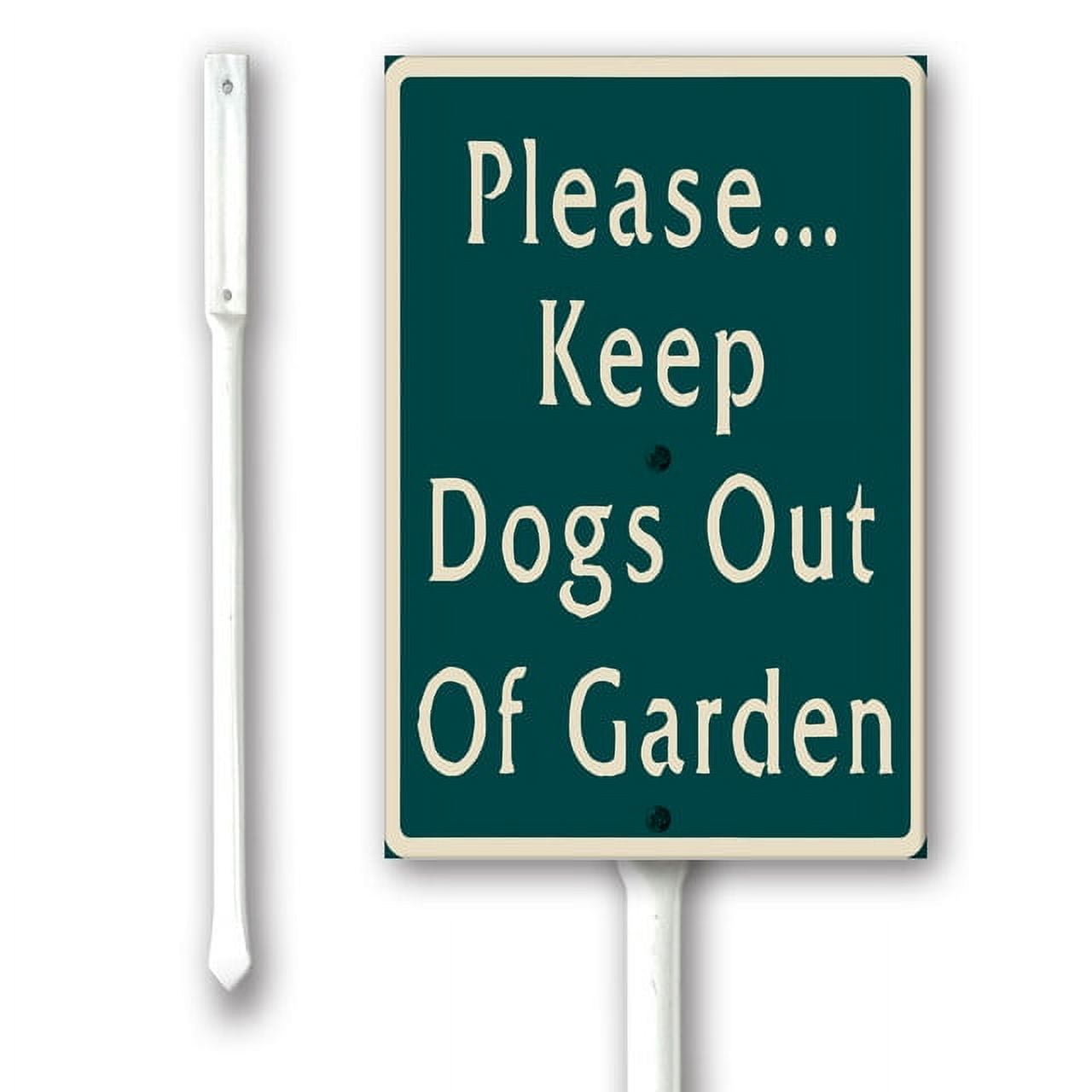 Yjiankangz Yard Sign 4.6x6In Please Keep Dogs Out Of Garden Yard Sign ...