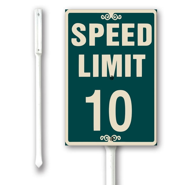Yjiankangz Yard Sign 4.6x6In Speed Limit 10 Lawn Signs,Lawn Décort ...