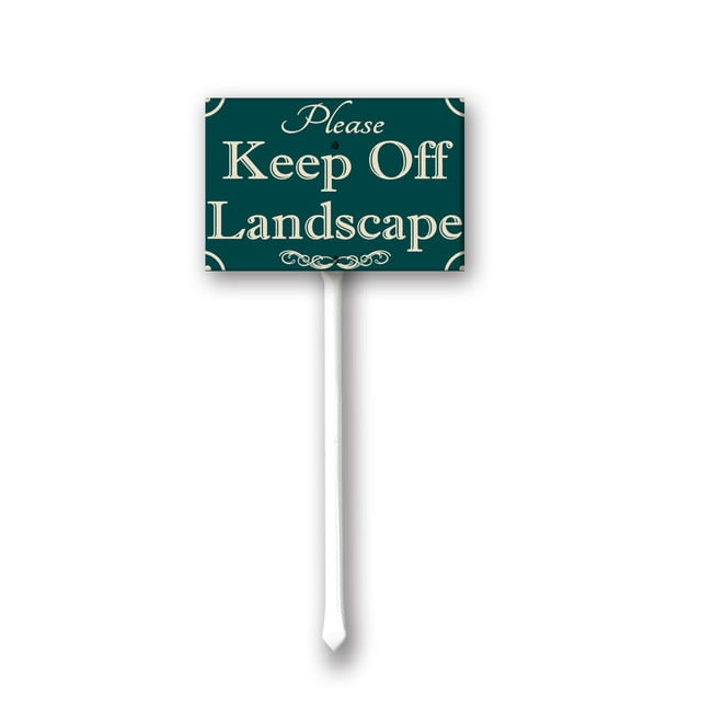 Yjiankangz Yard Sign 8x12In Please Keep Off Landscape Lawn Signs,Lawn ...