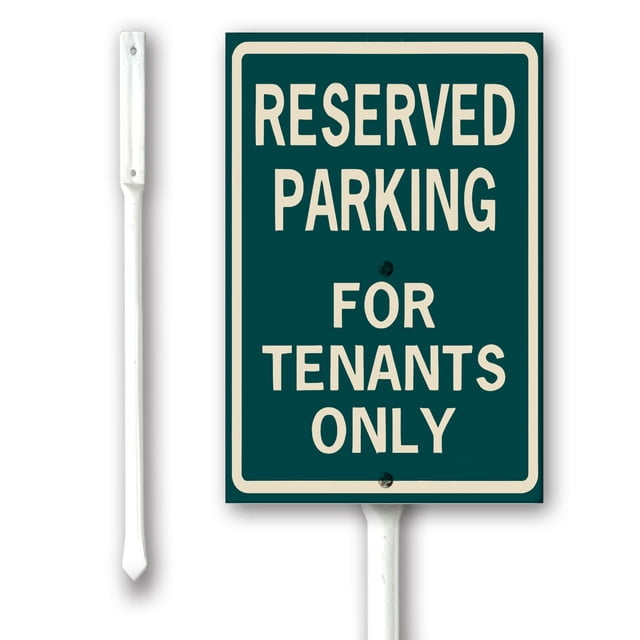 Yjiankangz Yard Sign 8x12In Reserved Parking For Tenants Only Yard Sign ...
