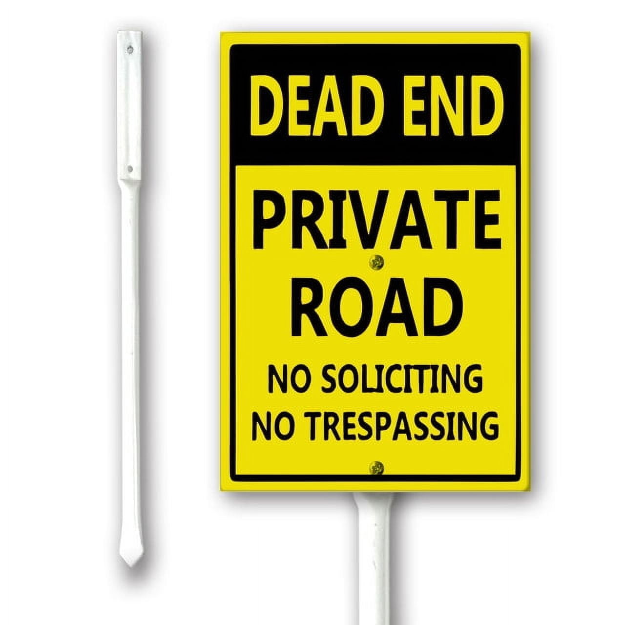 Yjiankangz Yard Sign Dead End Private Road No Soliciting 4.6x6 Inch ...
