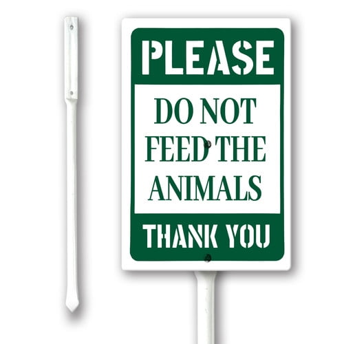 Yjiankangz Yard Sign Please Do Not Feed The Animals Thank You Yard ...