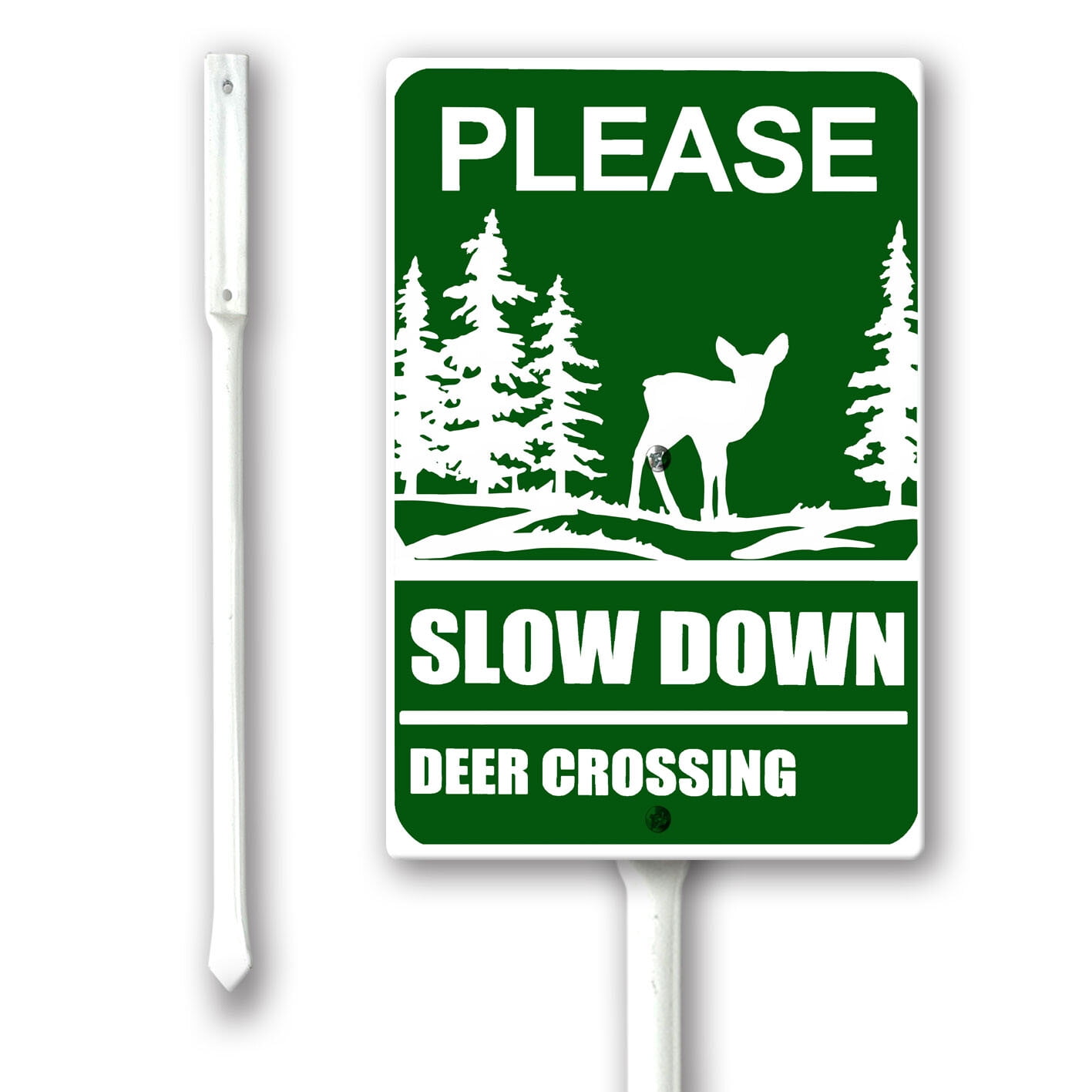 Yjiankangz Yard Sign Please Slow Down Deer Crossing With Stake Sturdy ...