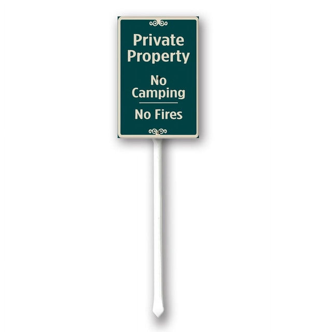 Yjiankangz Yard Sign Private Property No Camping No Fires Yard Sign ...