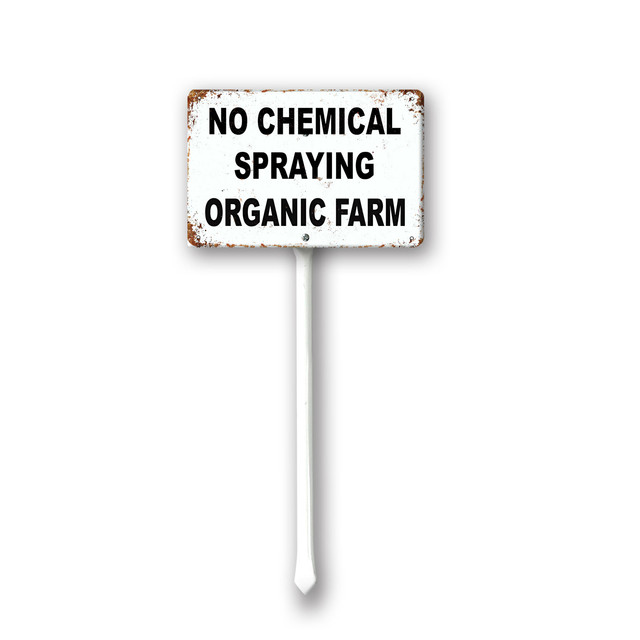 Yjiankangz Yard Sign With Stake No Chemical Spraying Organic Farm ...