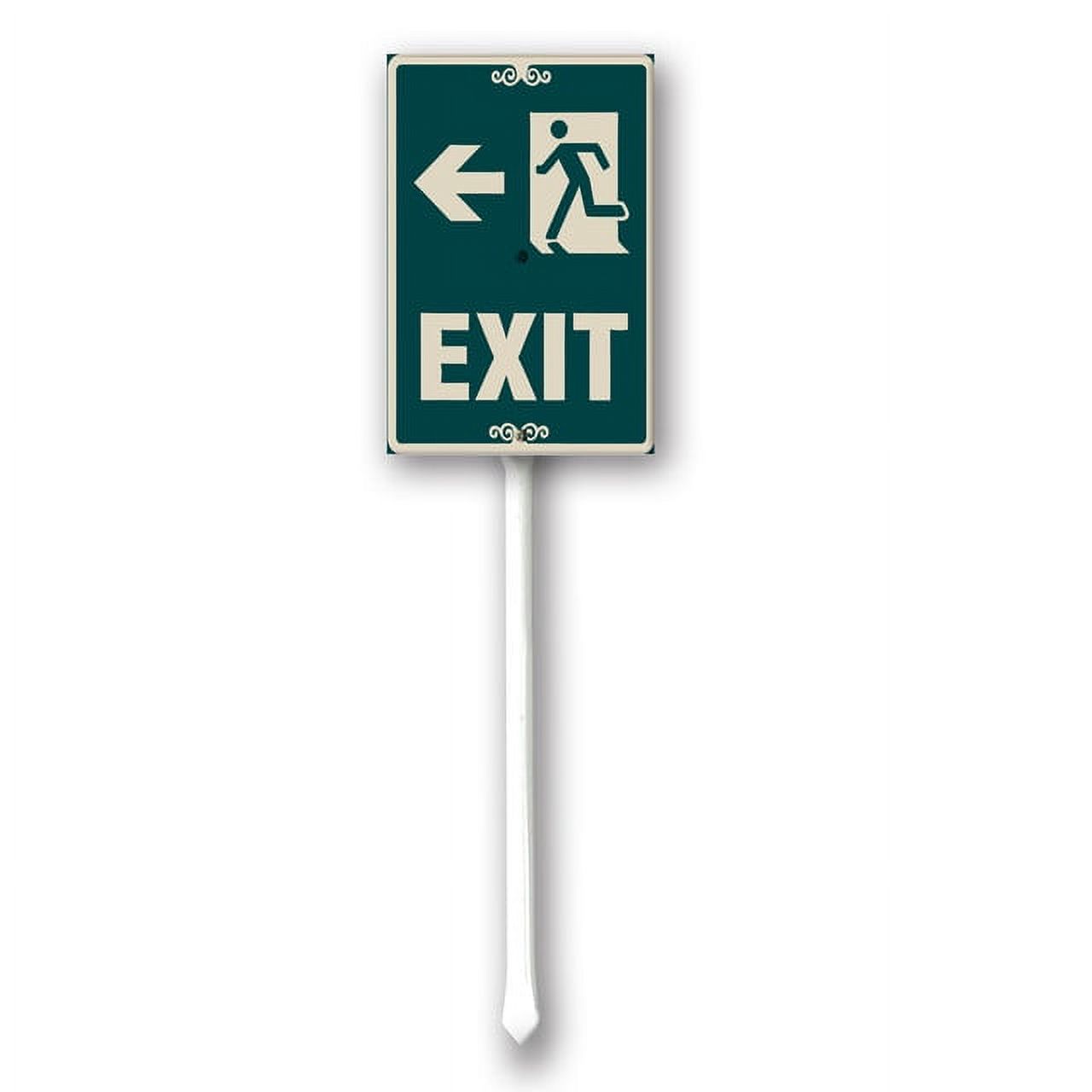 Yjiankangz Yard Sign With Stake Exit Left Arrow Aluminium Sign 4 ...