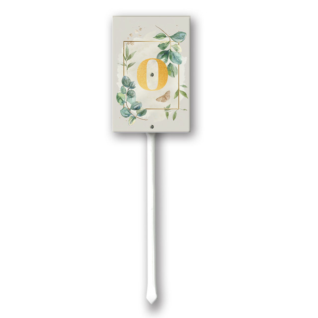 Yjiankangz Yard Sign, Watercolor Greenery Monogram Letter O Butterfly ...