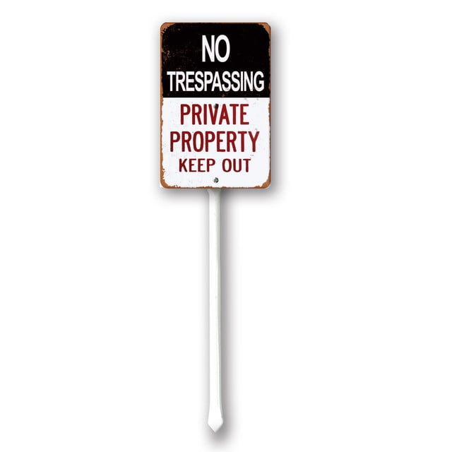 Yjiankangz Yard Sign With Stake No Trespassing Private Property Keep ...