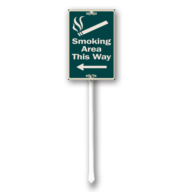 Yjiankangz Yard Sign With Stake Smoking Area This Way With Left Arrow ...