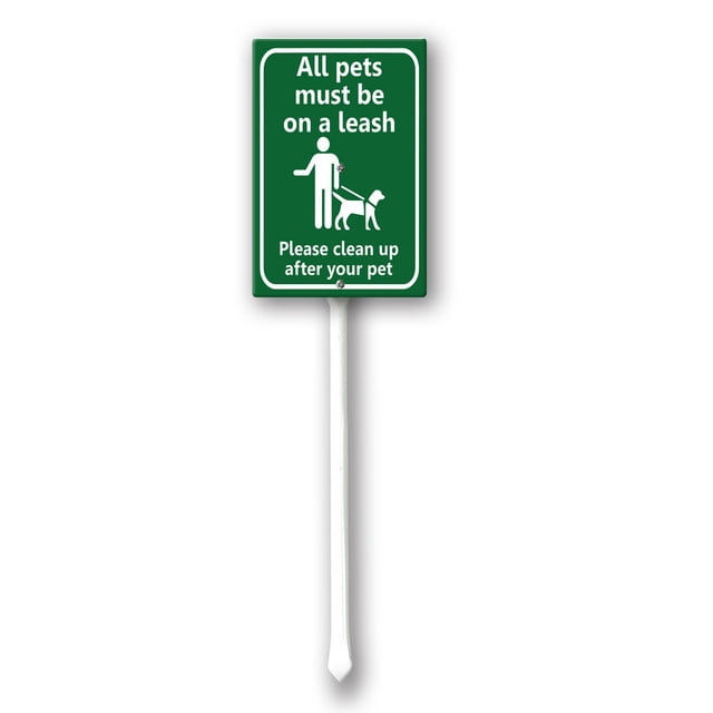 Yjiankangz Yard Signs, All Pets Must Be On A Leash Please Clean Up ...