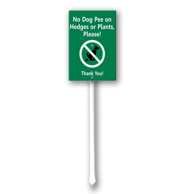 Yjiankangz Yard Signs, No Dog Pee On Hedges Or Plants Please Thank You ...