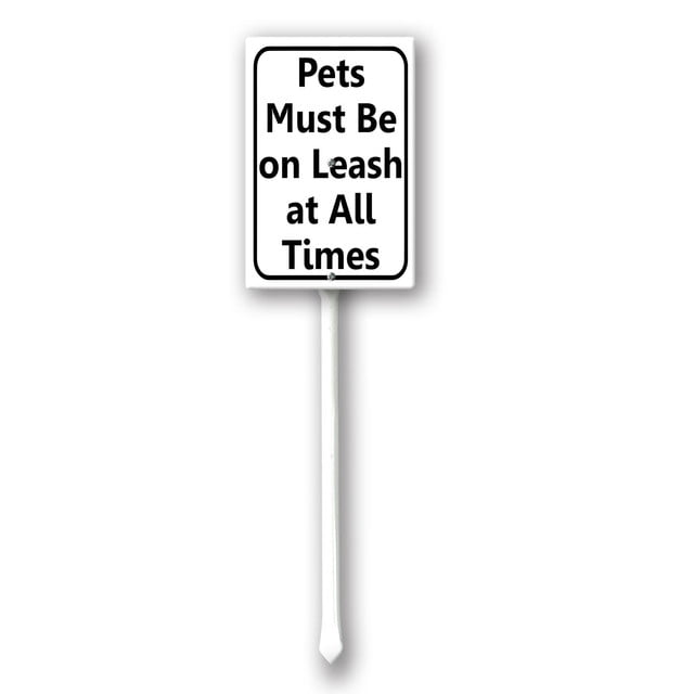 Yjiankangz Yard Signs, Pet Must Be On Leash At All Times Yard Door ...