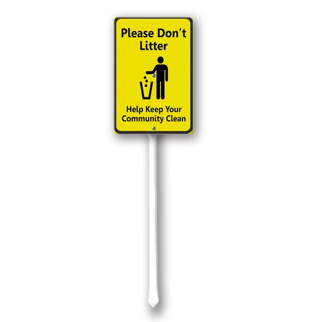 Yjiankangz Yard Signs, Please Don t Litter Help Keep Your Community ...