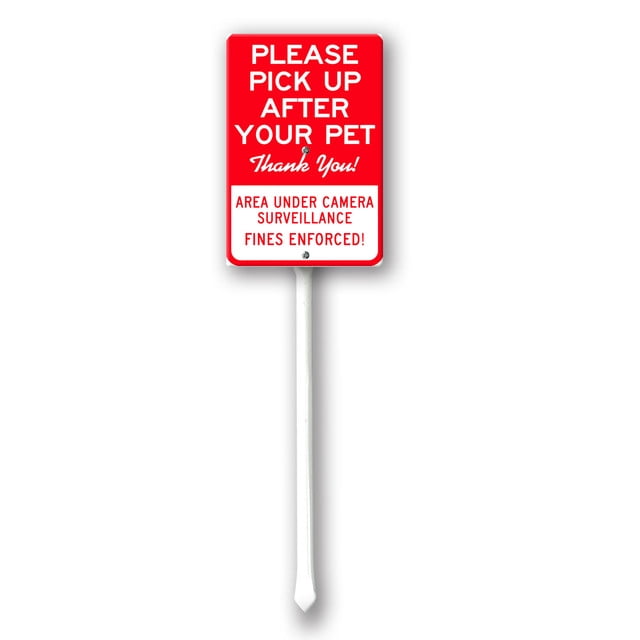 Yjiankangz Yard Signs, Please Pick Up After Your Pet Area Under ...
