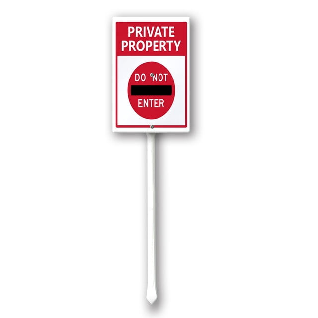 Yjiankangz Yard Signs, Private Property Do Not Enter Yard Door Metal ...