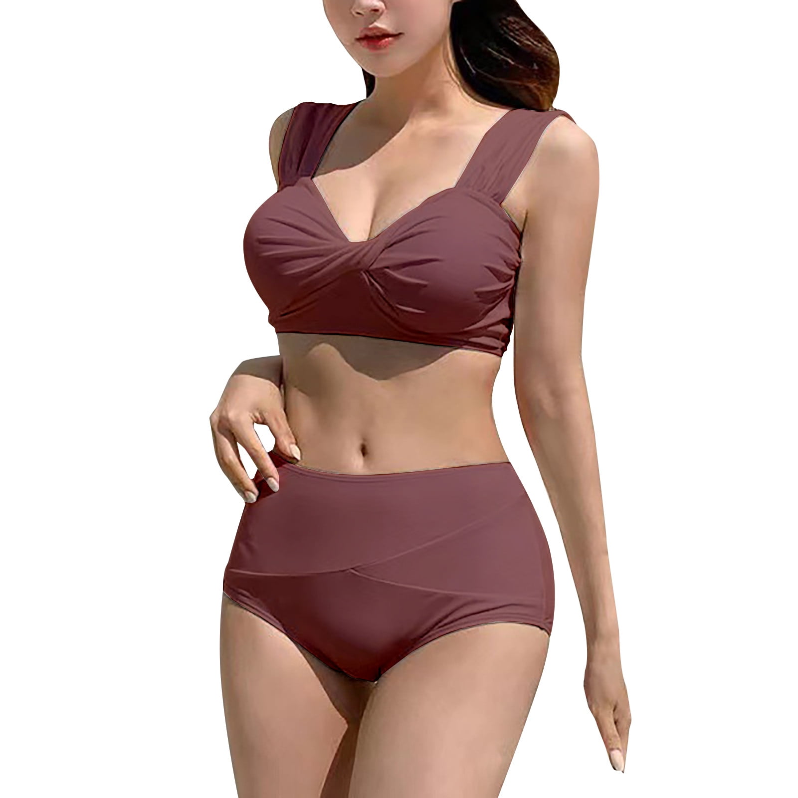 Ykohkofe High Waisted Bikini Bottoms Clearance Flattering Bikini Bikini
