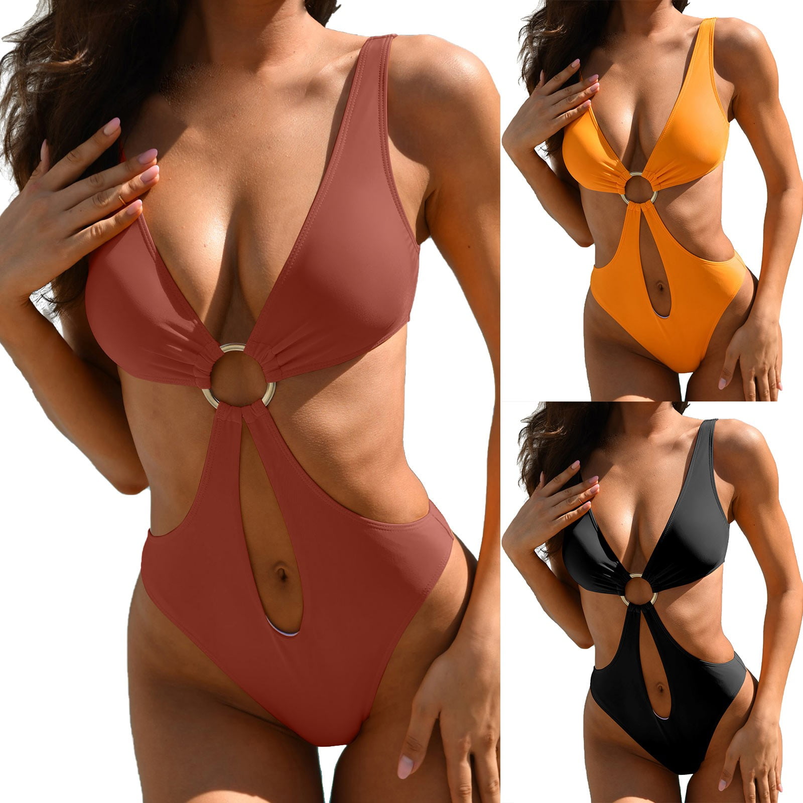 Ykohkofe Sexy One Piece Swimsuit For Women Push Up High Waisted Bikini