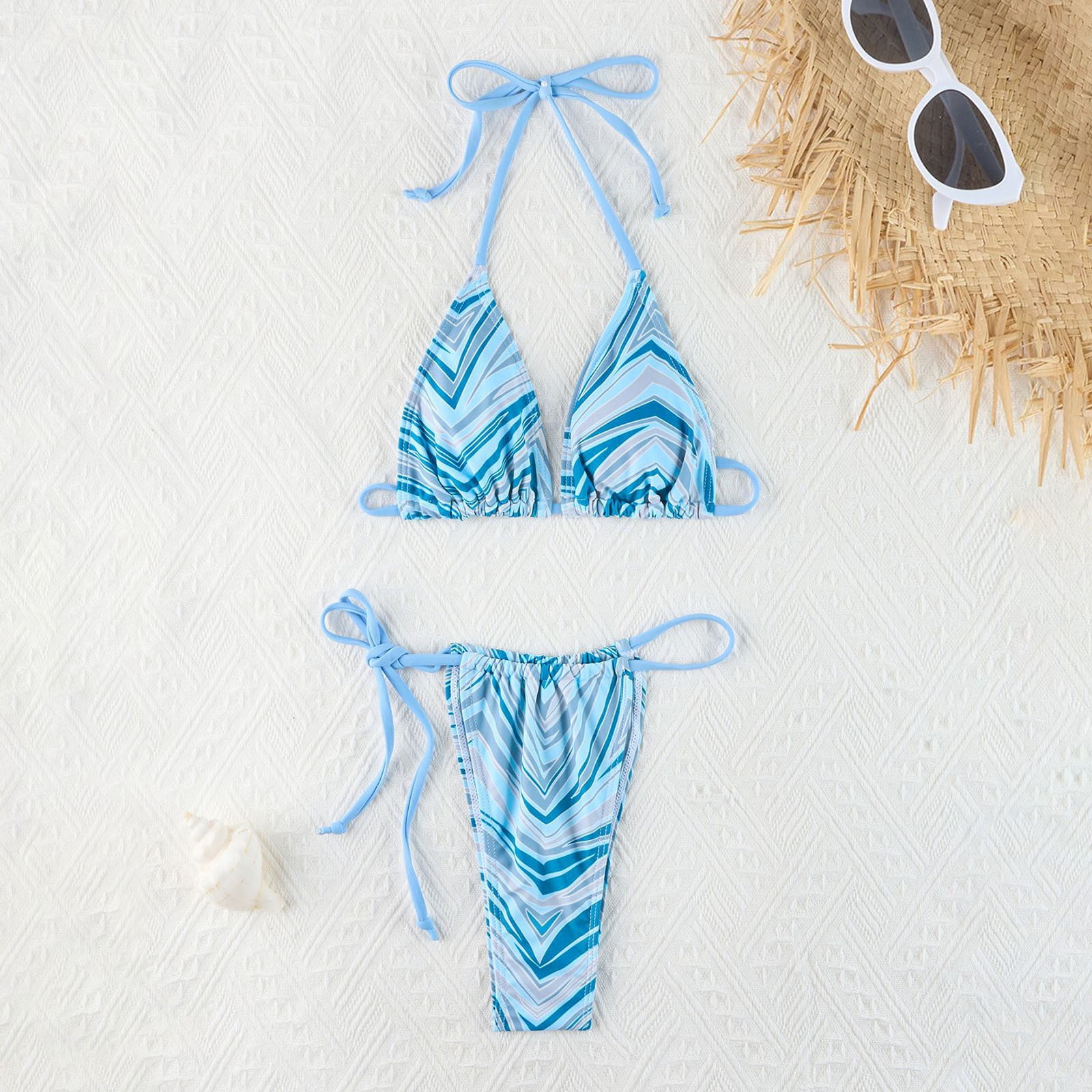 Ykohkofe Two Piece Swimsuit For Women Sexy Halter Bikini With String