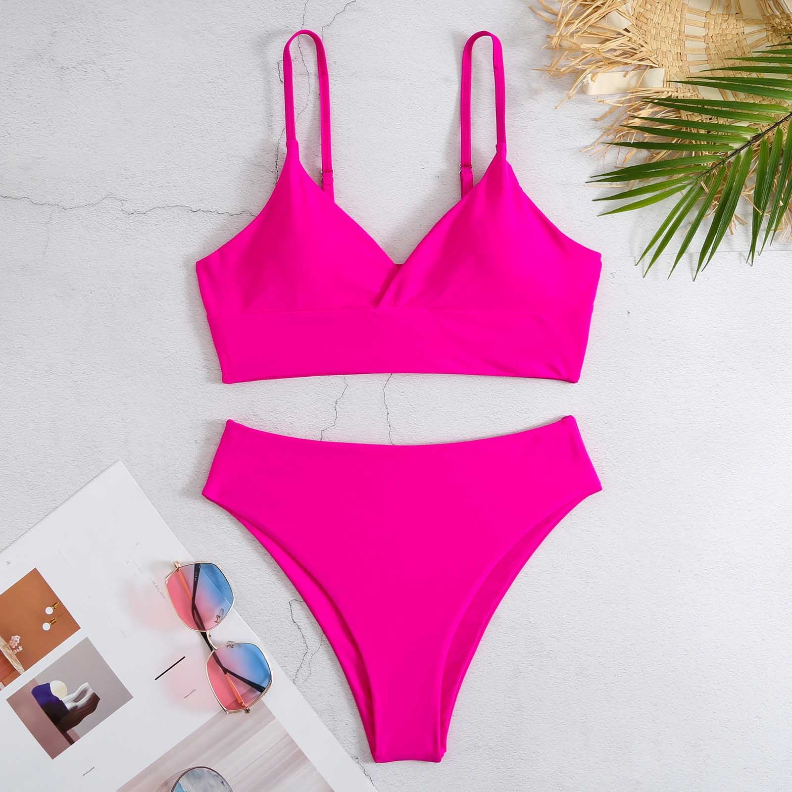 Ykohkofe White Bathing Suits Women Clearance High Waisted Bikini