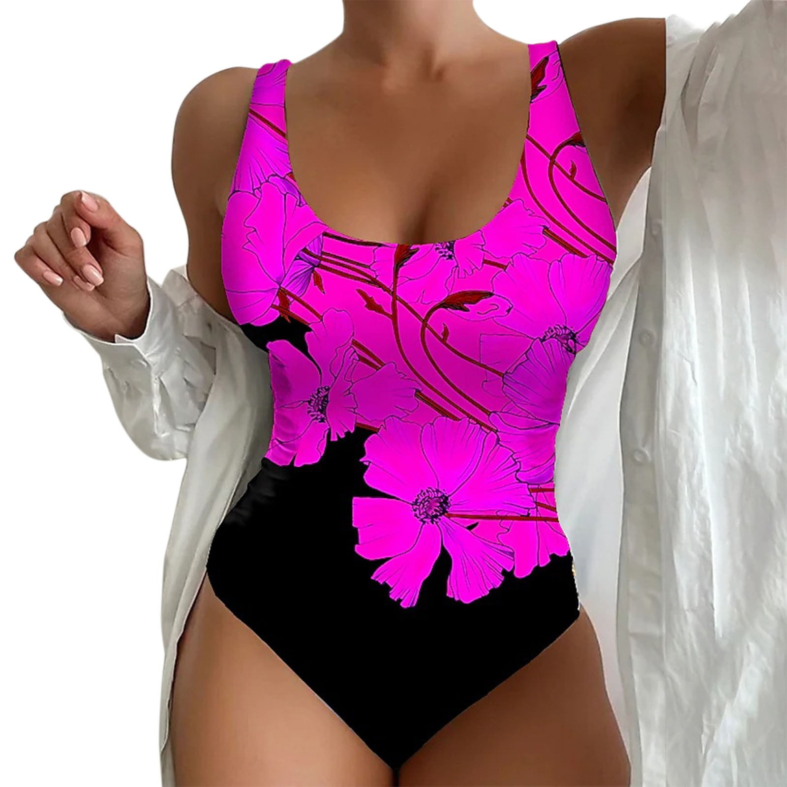 Ykohkofe Womens Swimsuits Tummy Control Sexy One Piece Bikini Maxi Wrap
