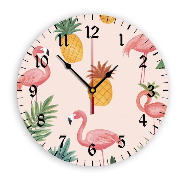 YladaFaie 10 Inch Pineapple Clocks Sewing Machine Wall Clock Silent ...