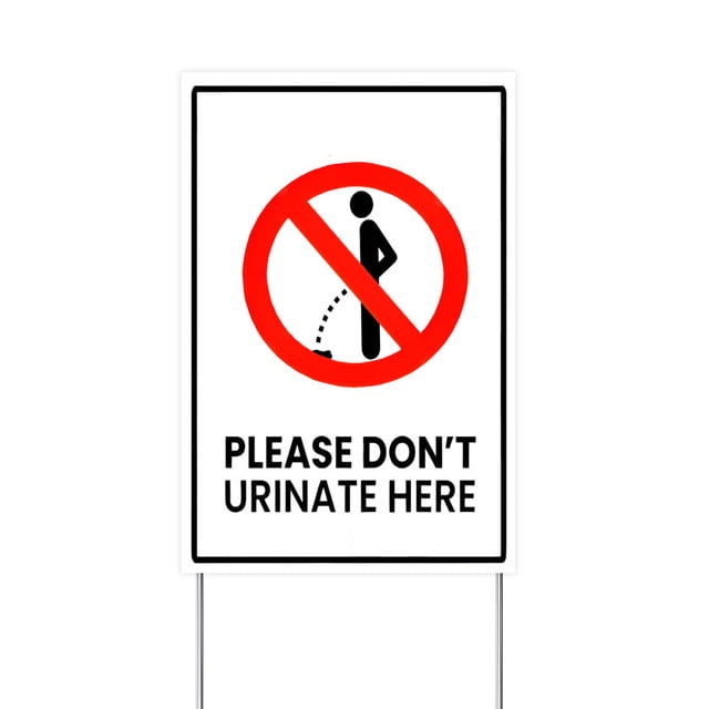 YladaFaie Garden Stakes Please Do Not Urinate There Yard Sign 12x18inch ...