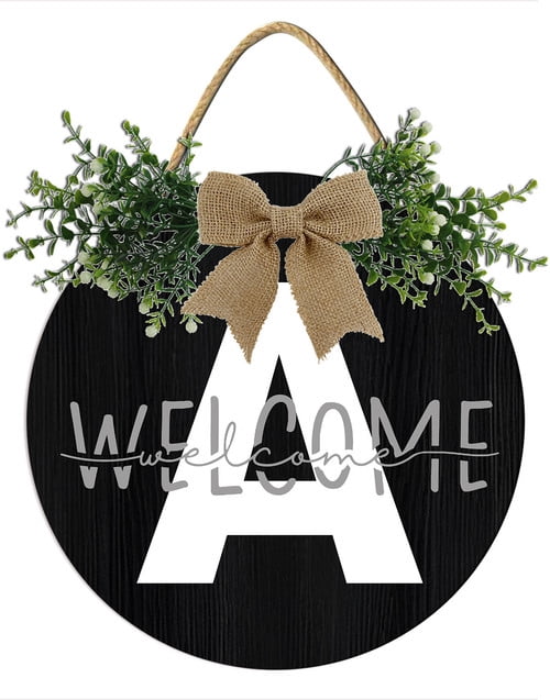YladaFaie Last Name Welcome Plaque Sign for Front Door Monogram Letter ...