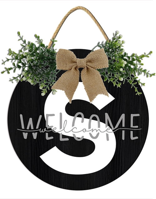YladaFaie Last Name Welcome Plaque Sign for Front Door Monogram Letter ...