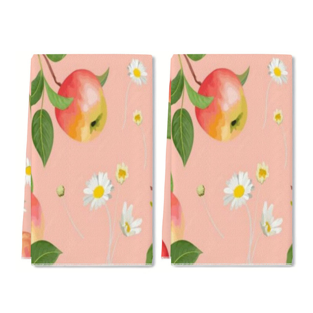 YladaFaie Set of 2 Pack Apple Daisy Tropic Fruits Leaves Flowers Tea ...