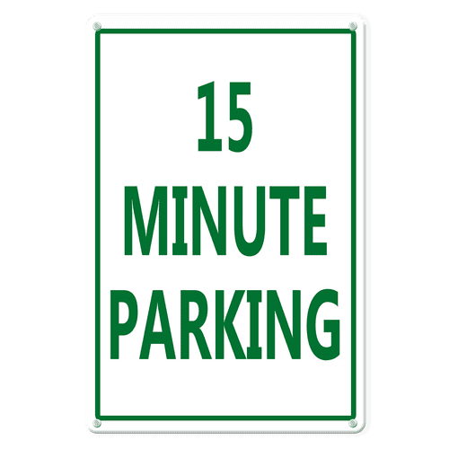 Ymaotrade 15 Minute Parking Aluminium Sign 5×8in, Sturdy Aluminum Metal ...