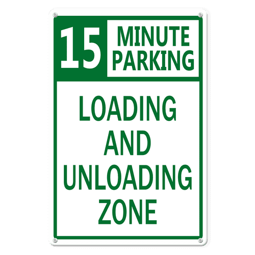 Ymaotrade 15 Minute Parking, Loading And Unloading Zone Aluminium Sign ...