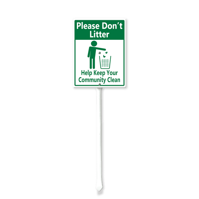 Ymaotrade Aluminum Sign Please Don't Litter Help Keep Your Community ...