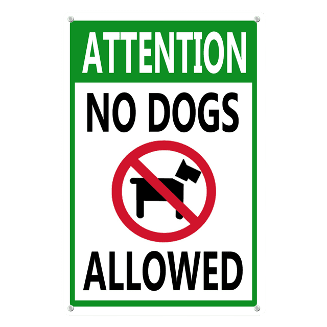Ymaotrade Attention - No Dogs Allowed Aluminum Sign 5×8in, Sturdy ...