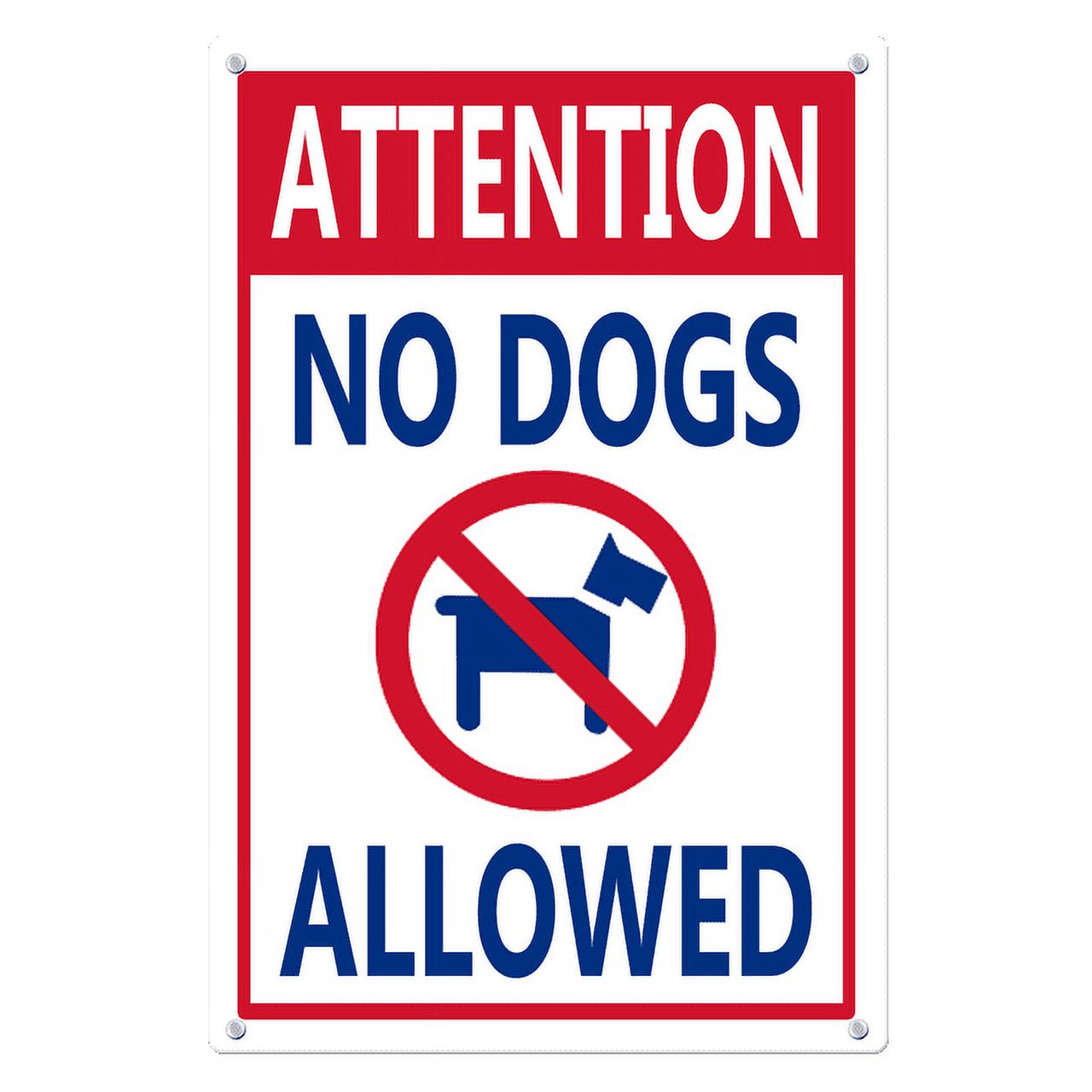 Ymaotrade Attention - No Dogs Allowed Aluminum Sign 8×12in, Sturdy ...