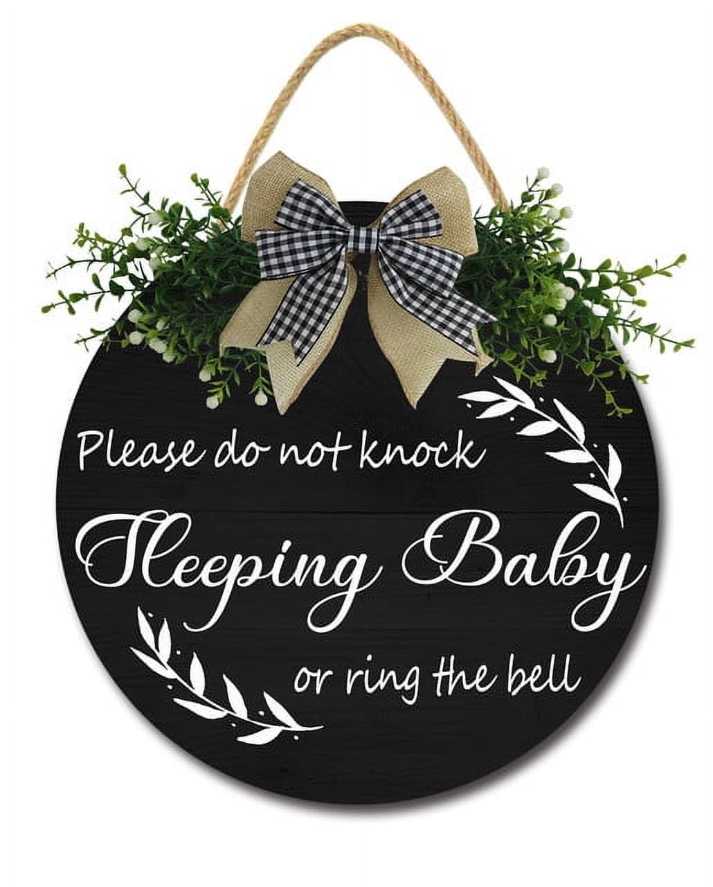 Ymaotrade Baby Sleeping Sign for Front Door, Do Not Knock or Ring ...