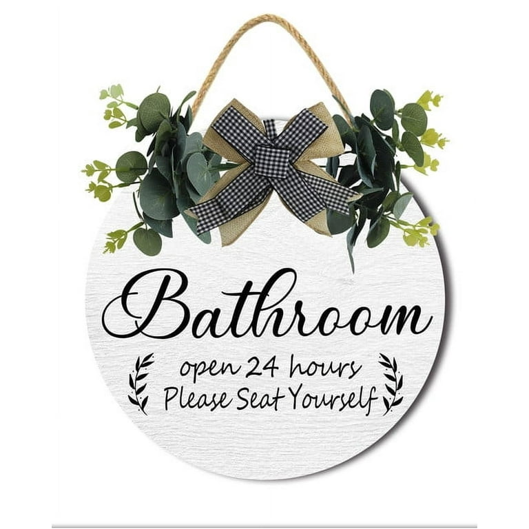 Restroom Sign Home Decor BATHROOM SIGNS (Set Of 2) – The Crafty Nest