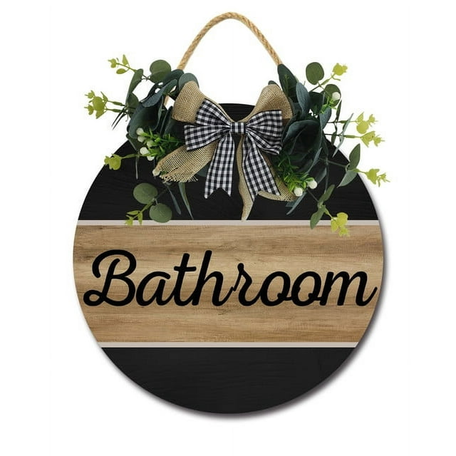 Ymaotrade Bathroom Signs Decorative Wood Retro Door Plaque Women Men ...