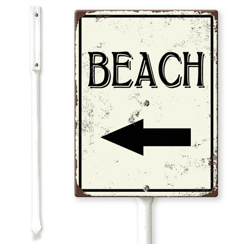 Ymaotrade Beach (Right Arrow) Road Stree Yard Sign with Stakes 8×12in ...