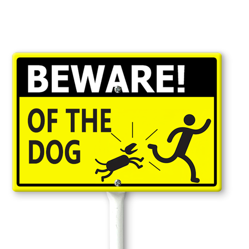 Ymaotrade Beware of The Dog Sign for Yard with Stake 12×8in, Sturdy ...
