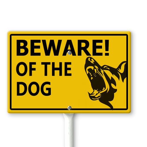 Ymaotrade Beware of The Dog Sign for Yard with Stake 12×8in, Sturdy ...