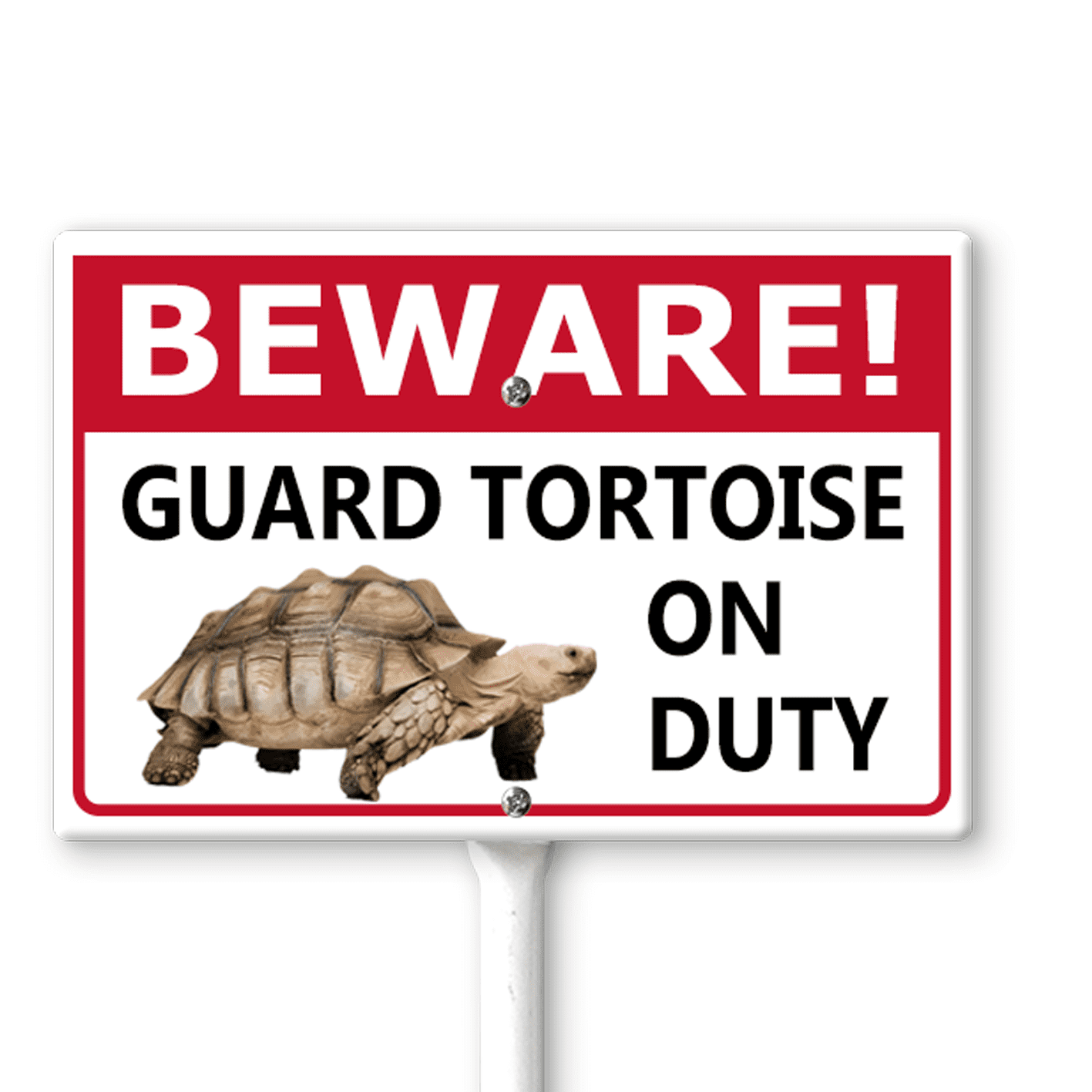 Ymaotrade Beware! Guard Tortoise On Duty Yard Sign with Stakes 12×8in ...