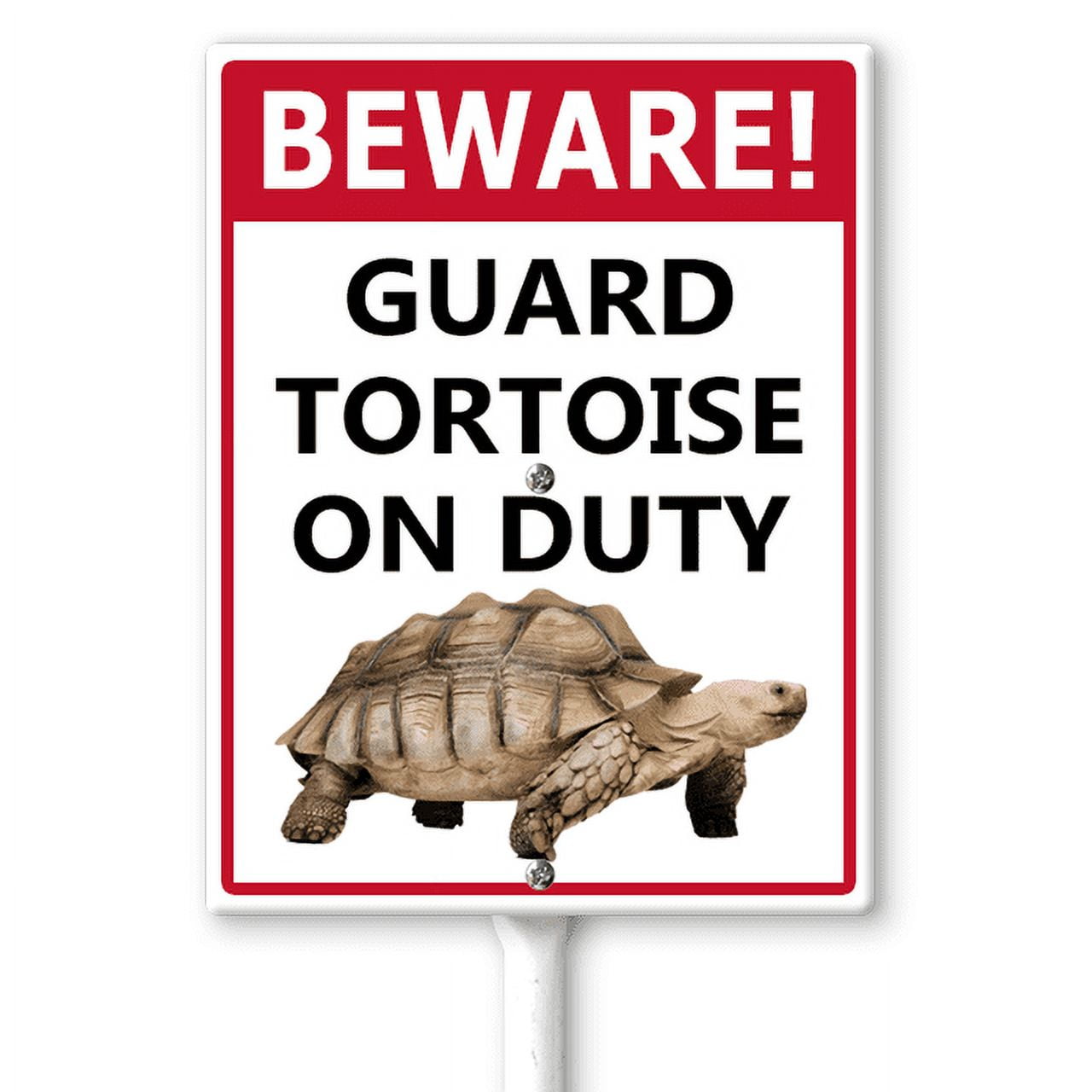 Ymaotrade Beware! Guard Tortoise On Duty Yard Sign with Stakes 8in×12in ...