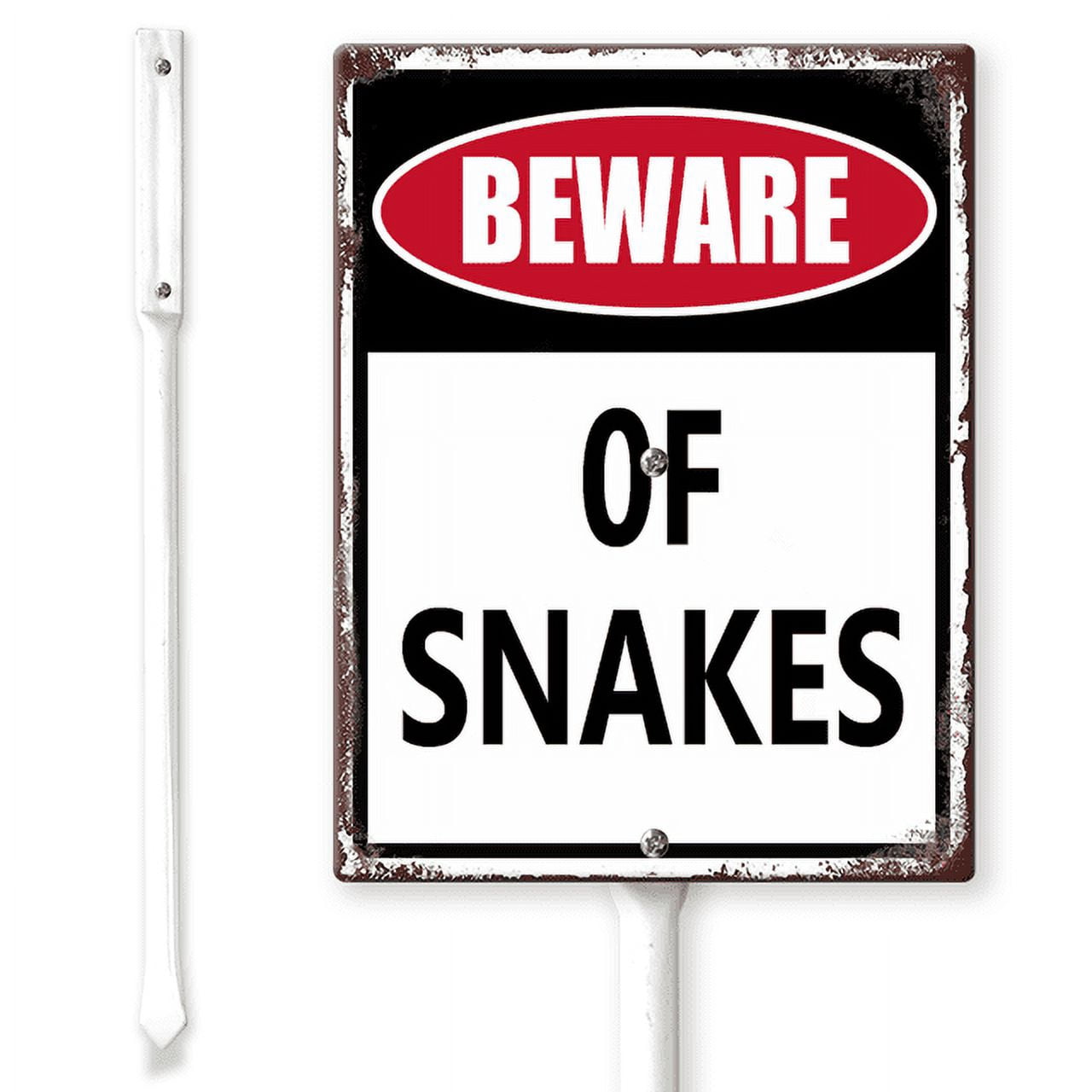 Ymaotrade Beware Of Snakes Yard Sign with Stakes 4.6×6in, Sturdy ...