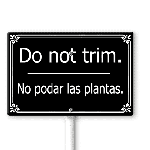 Ymaotrade Bilingual Plant Signs, Do Not Trim Yard Sign with Stakes ...